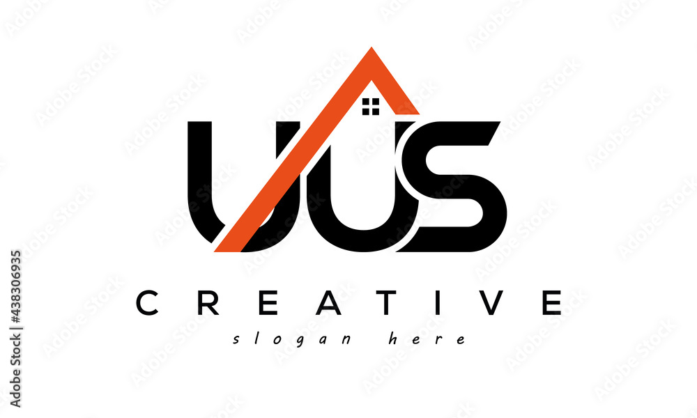 initial UUS letters real estate construction logo vector Stock Vector ...