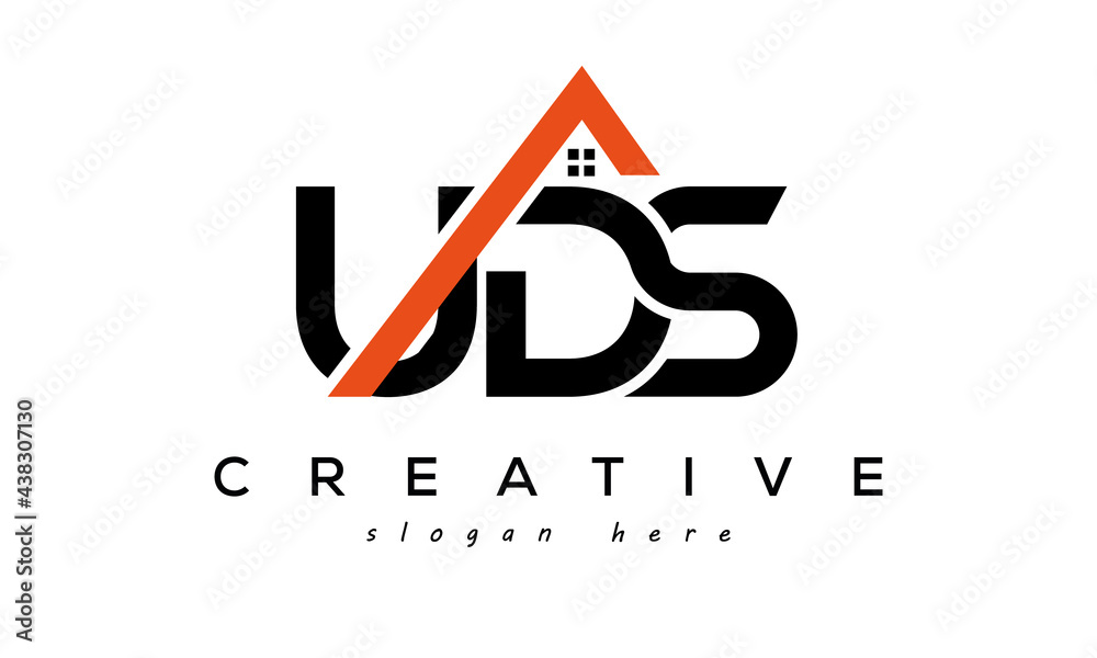 initial UDS letters real estate construction logo vector Stock Vector ...