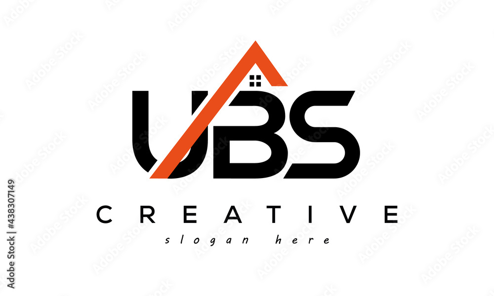 initial UBS letters real estate construction logo vector Stock Vector ...