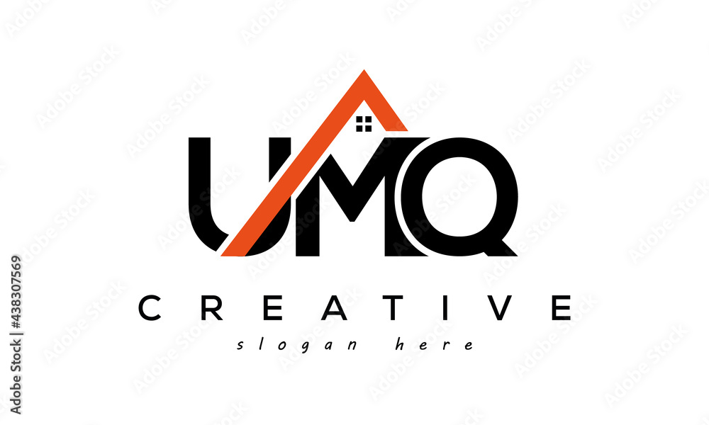 initial UMQ letters real estate construction logo vector Stock Vector ...