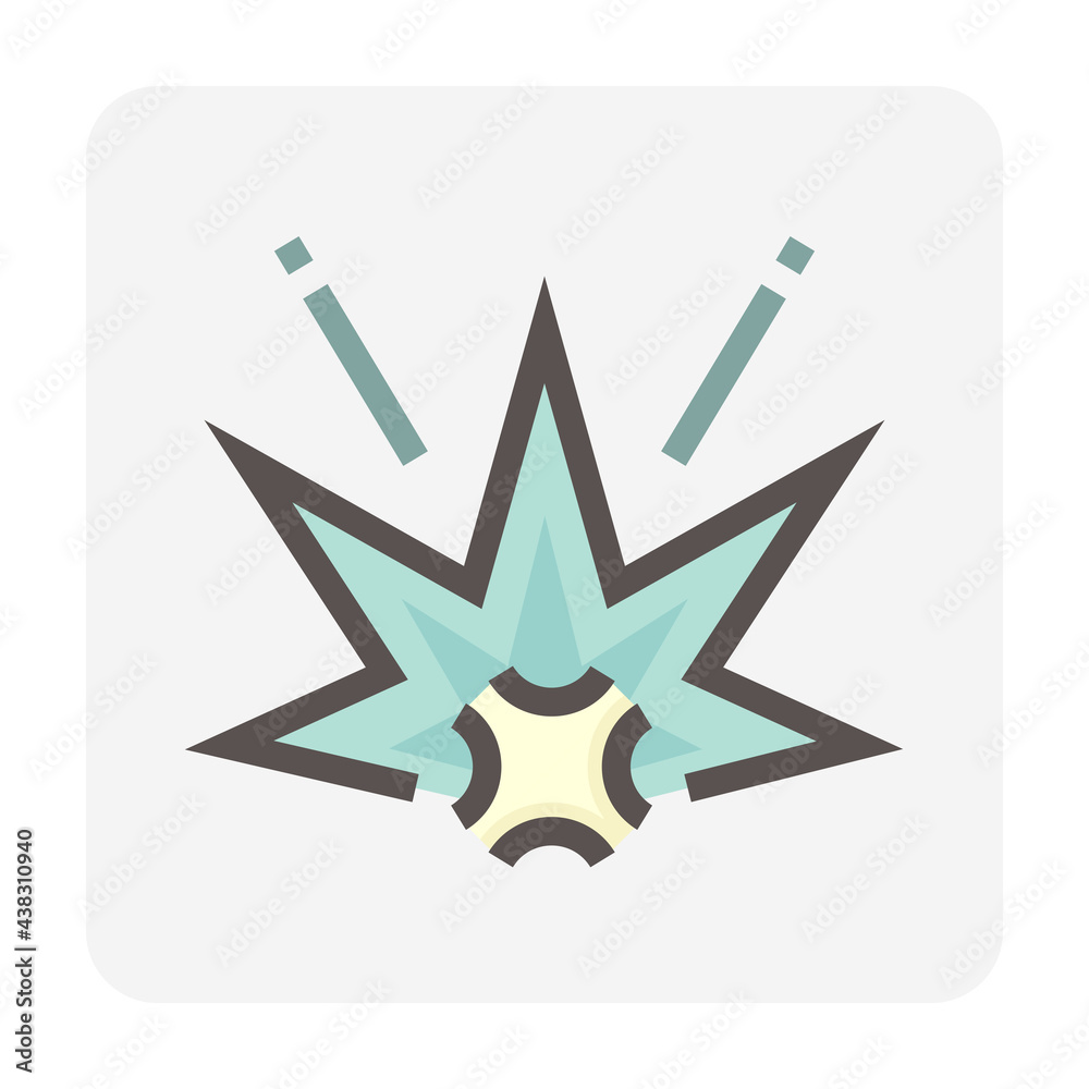 Explode vector thin line design with simple shape. That icon, sign ...