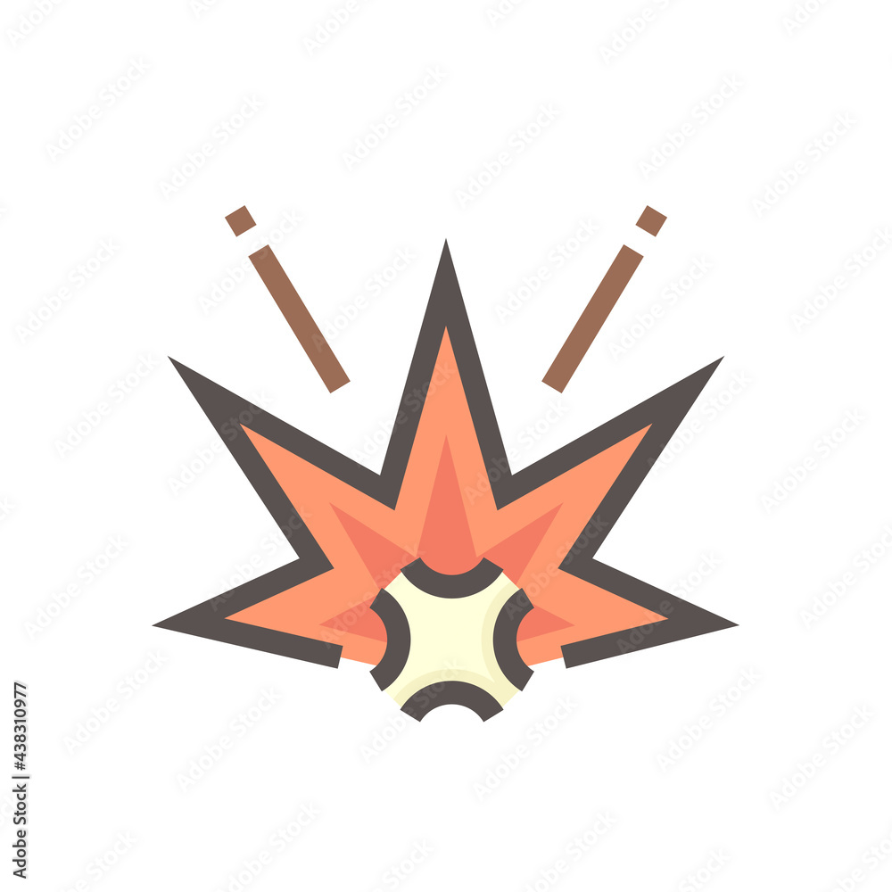 Explode vector thin line design with simple shape. That icon, sign ...