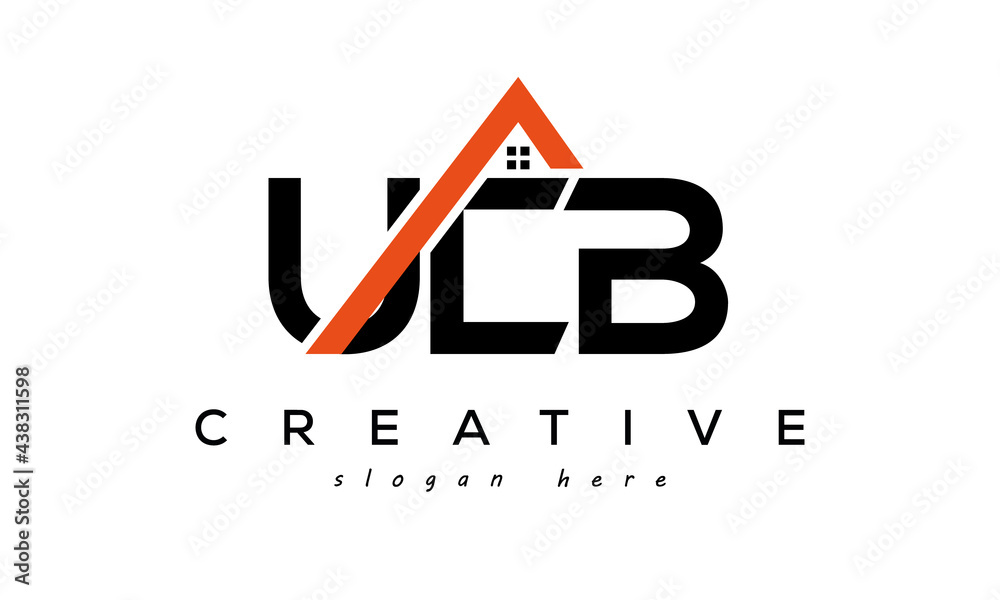 initial UCB letters real estate construction logo vector Stock Vector ...