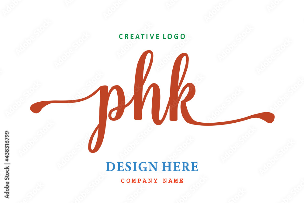PHK lettering logo is simple, easy to understand and authoritative ...