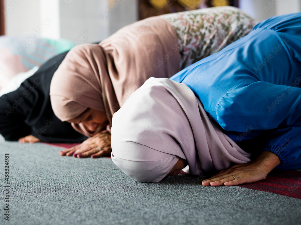 Muslim praying in Sujud posture Stock Photo | Adobe Stock