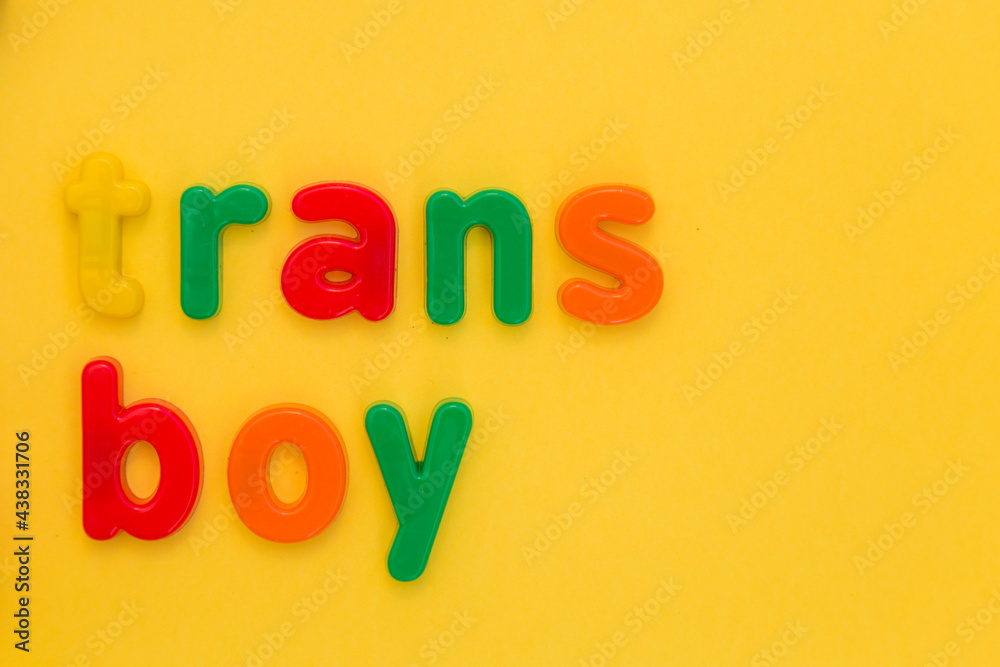 Transgender or cisgender LGBTQ plus pride concept. Different colourful ...