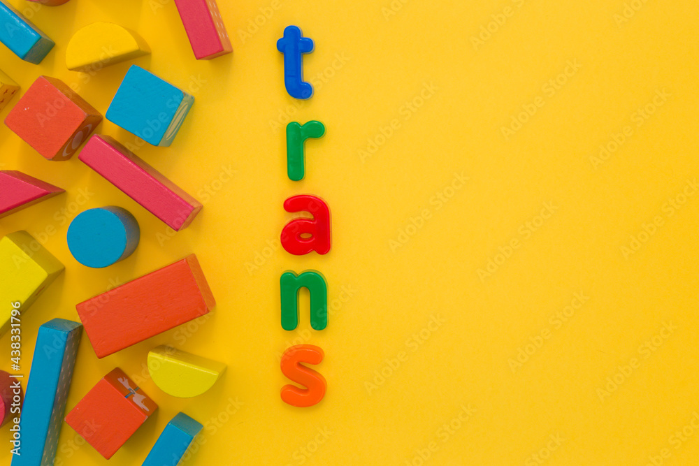 Transgender or cisgender LGBTQ plus pride concept. Different colourful ...