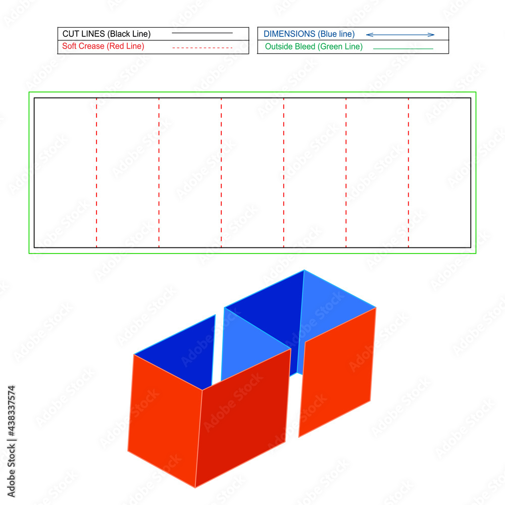 Seven panel separator box and folding box, corrugated separator box and ...