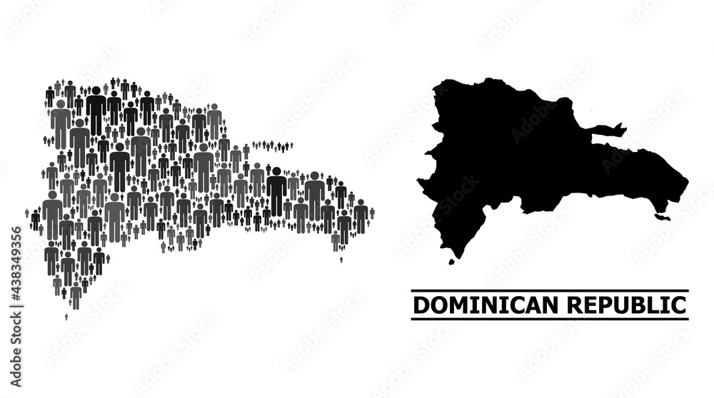 Map of Dominican Republic for demographics agitprop. Vector ...