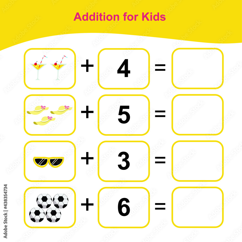 Vetor de Counting Game for Preschool Children. This worksheet is ...