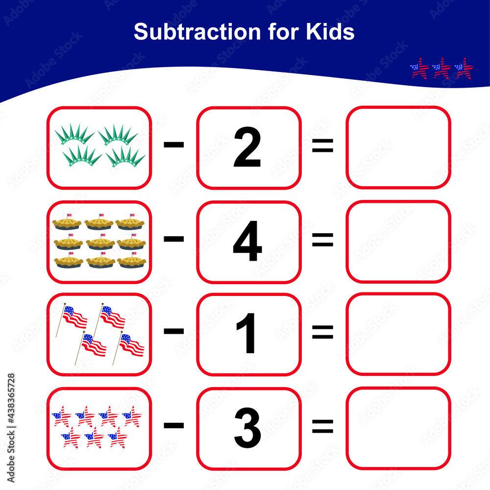 Counting Game for Preschool Children. Educational printable math ...