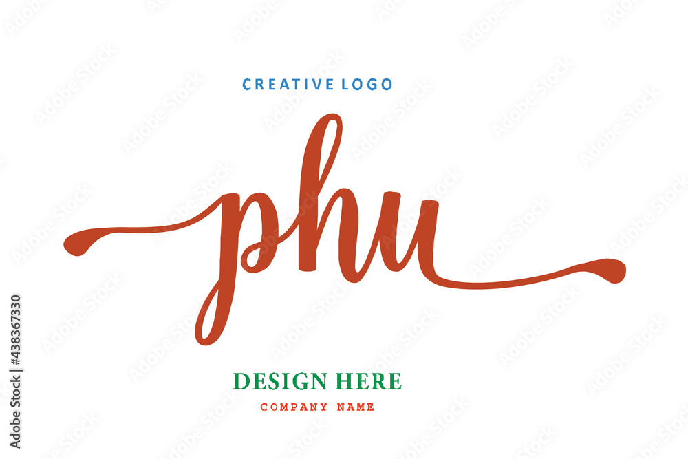 PHU lettering logo is simple, easy to understand and authoritative ...