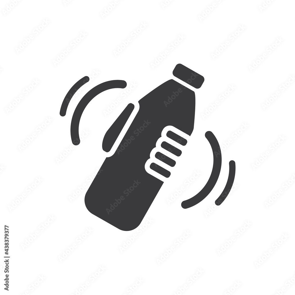 Shake well before using. Symbol for packaging of drinks, medicines ...