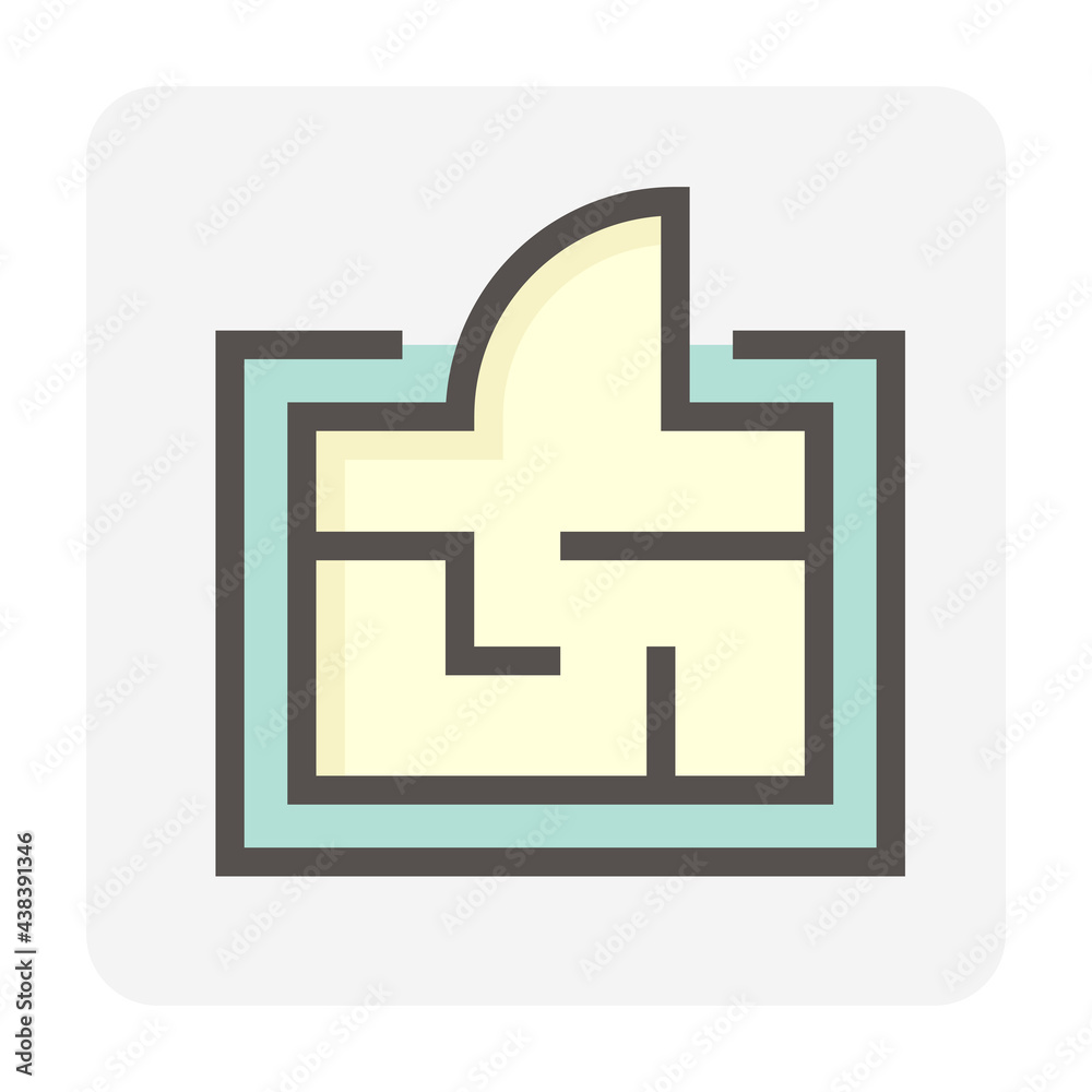 Floor plan or floorplan vector icon design in top view. That drawing ...