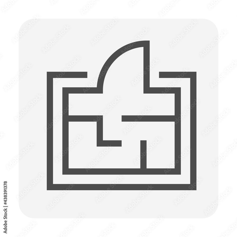 Floor plan or floorplan vector icon design in top view. That drawing ...