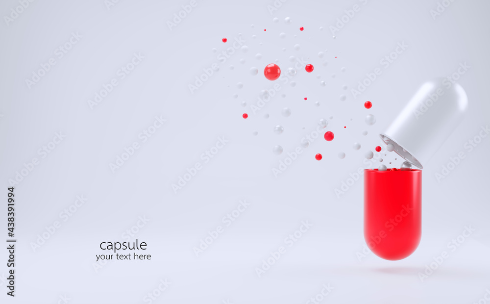 Drug capsules in which the drug particles are dispersed. results of ...