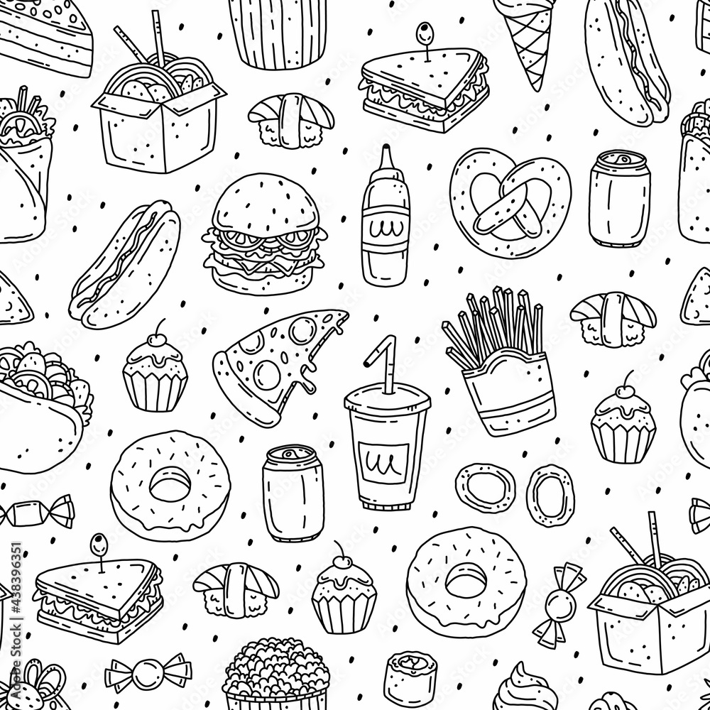 Junk Food Pictures Black And White