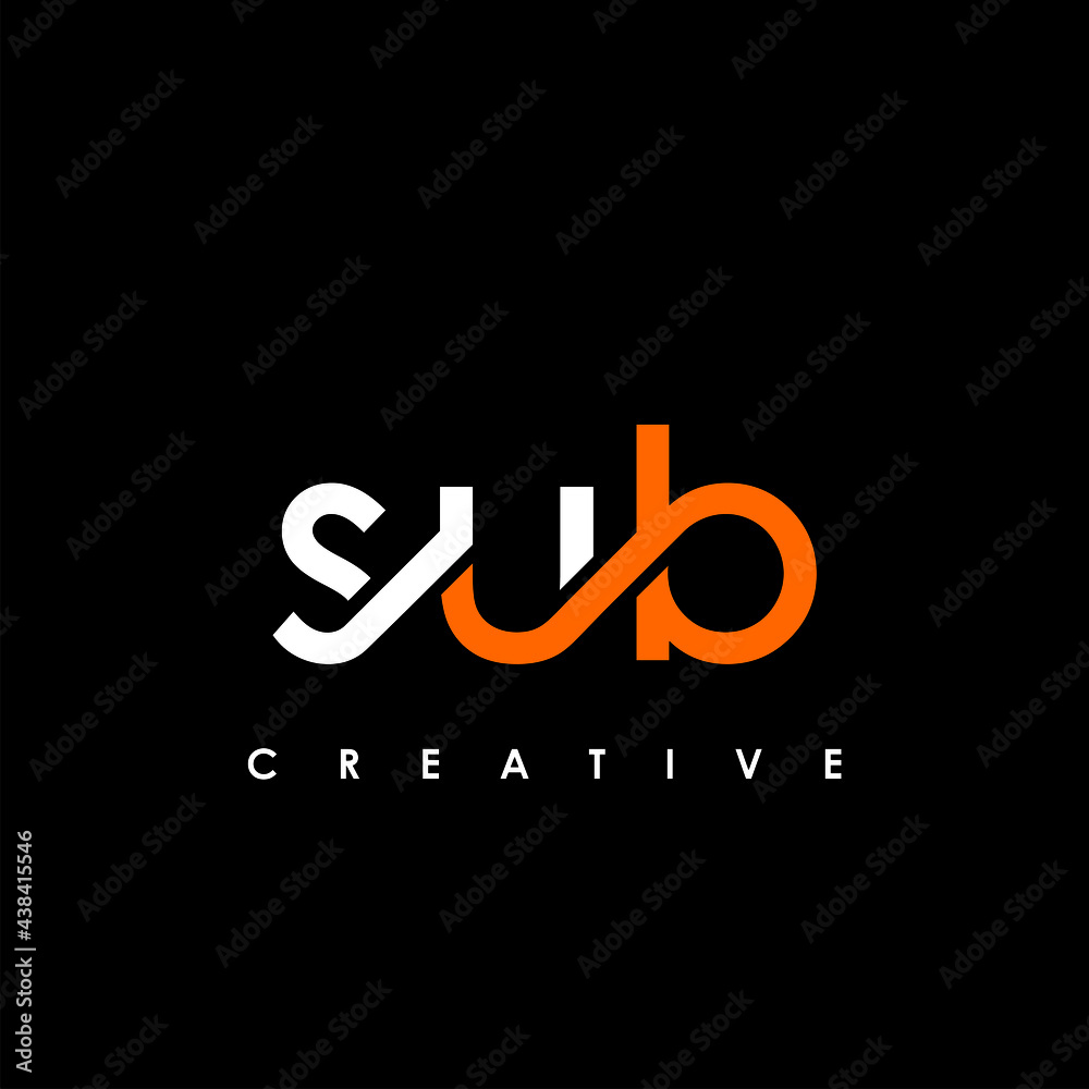 SUB Letter Initial Logo Design Template Vector Illustration Stock ...