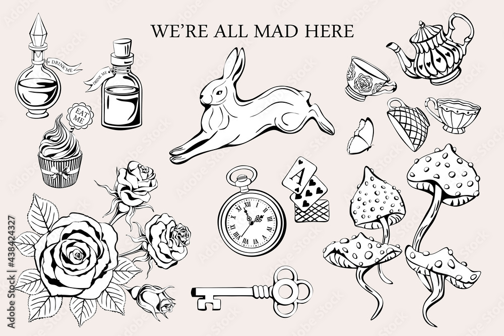 Alice In Wonderland Vector Vintage
