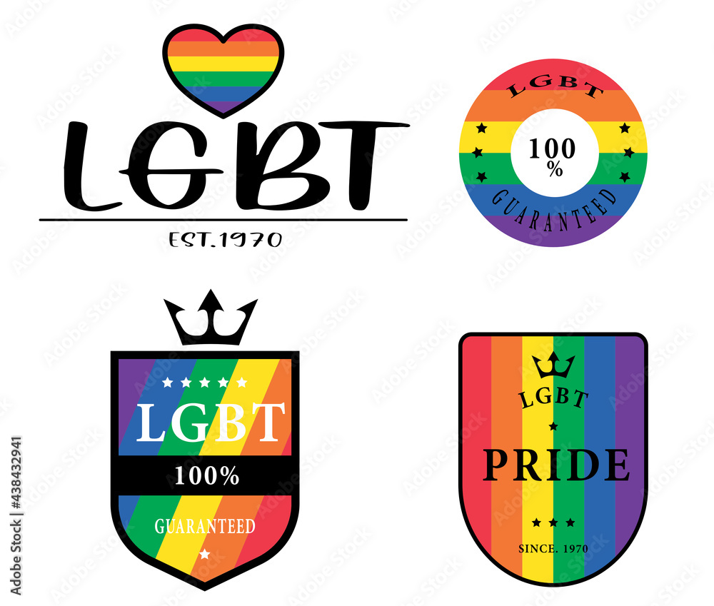 lgbt pride symbol design logo Stock Vector | Adobe Stock