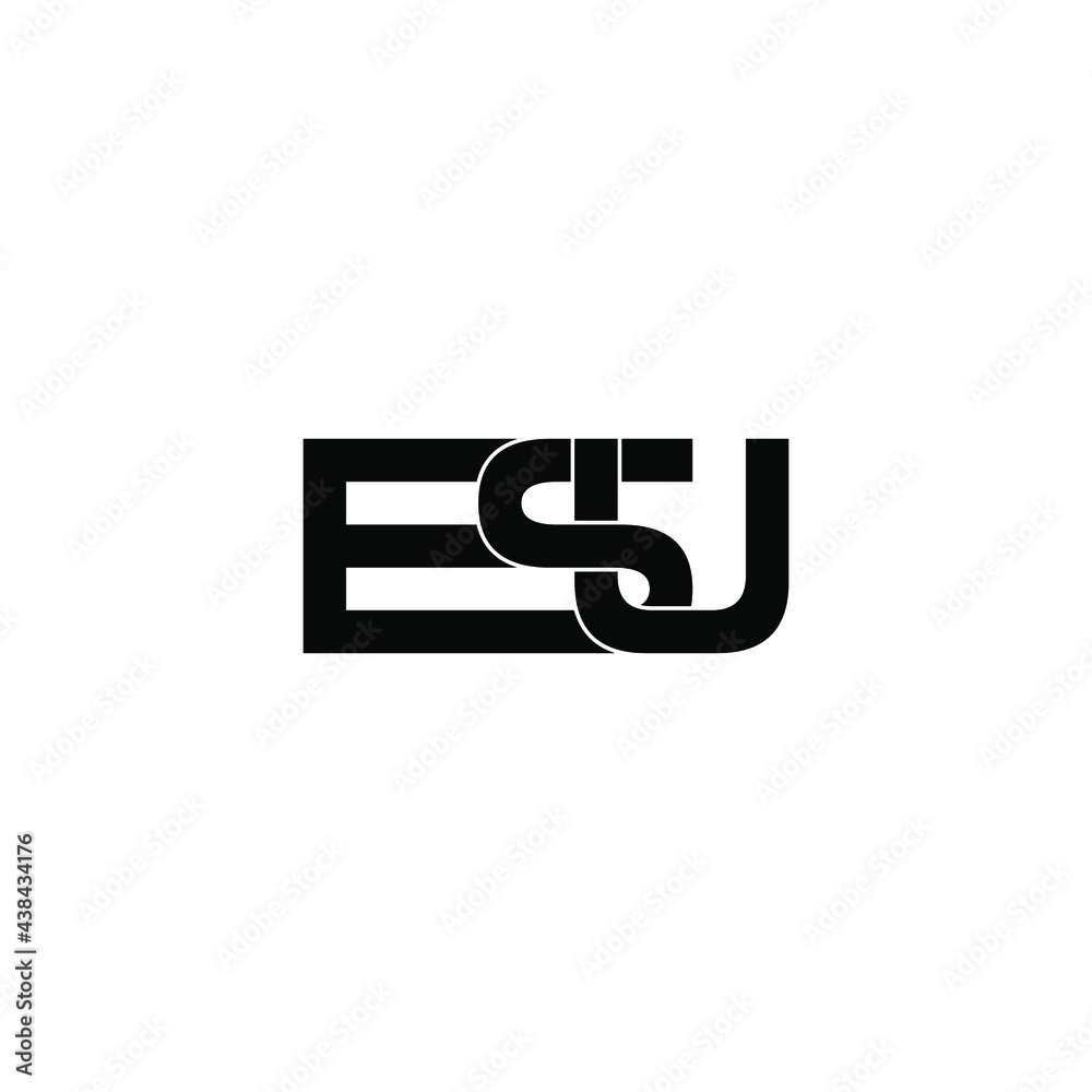 esu letter original monogram logo design Stock Vector | Adobe Stock
