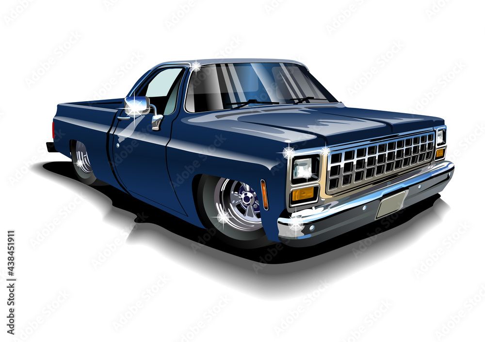 Vector Cartoon Lowrider isolated on white Stock Vector | Adobe Stock