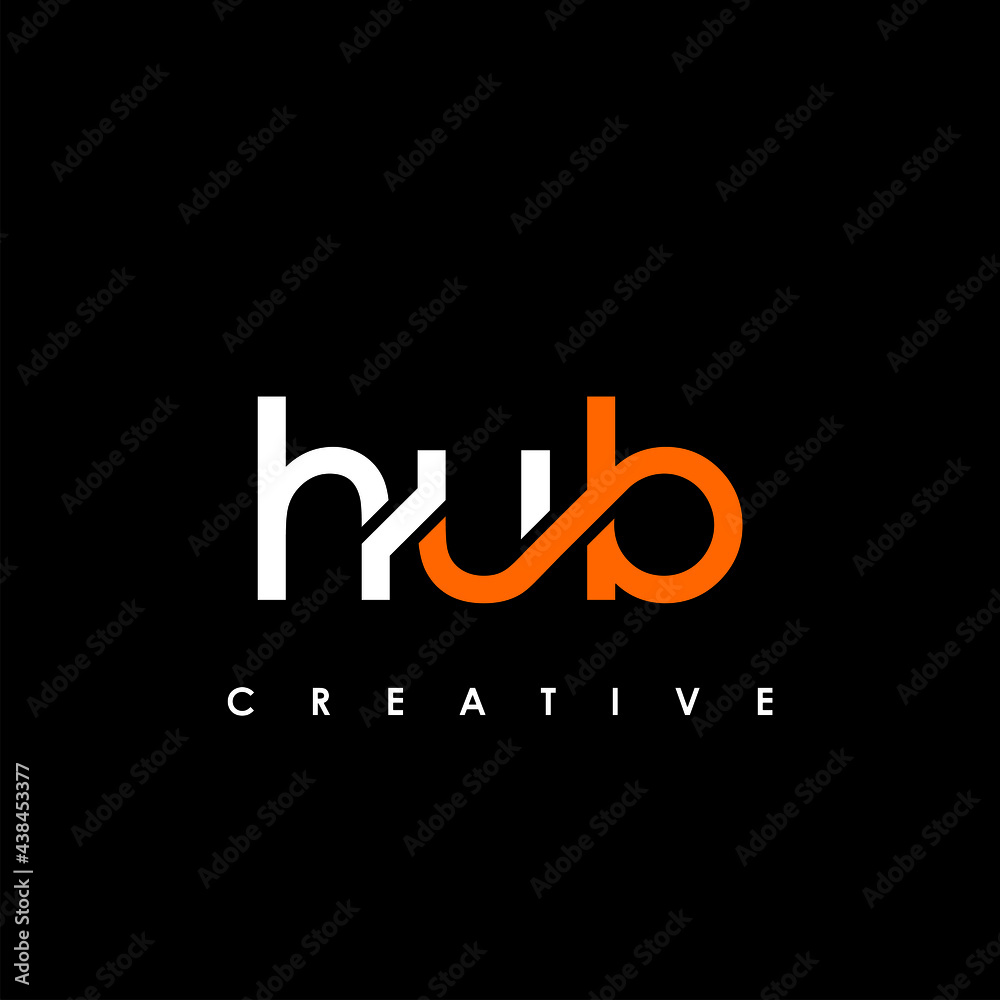 HUB Letter Initial Logo Design Template Vector Illustration Stock ...