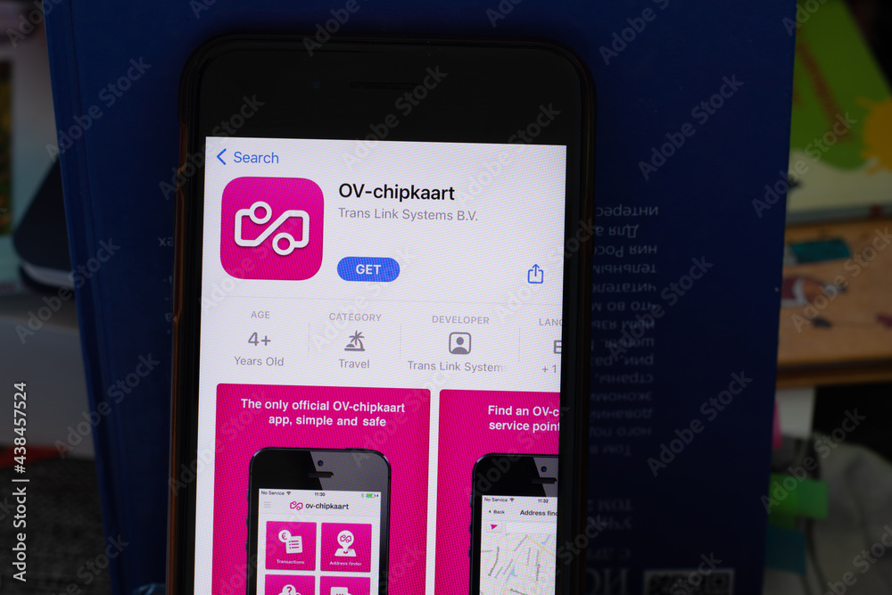 New York, USA - 1 June 2021: OV-chipkaart mobile app logo on phone ...