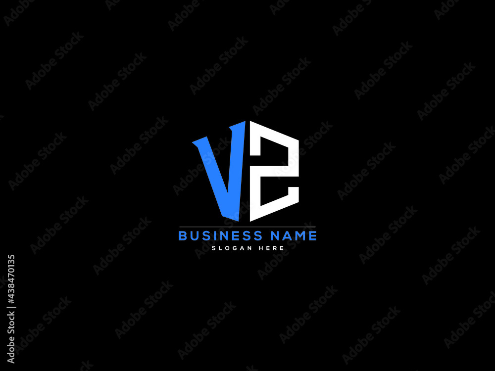 Letter VZ Logo, circle vz logo icon vector for business Stock Vector ...