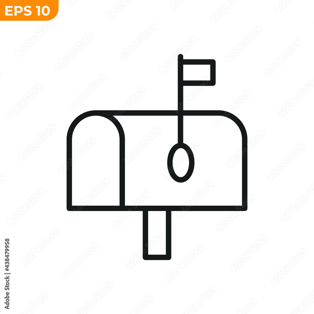 postal mailbox icon symbol template for graphic and web design ...