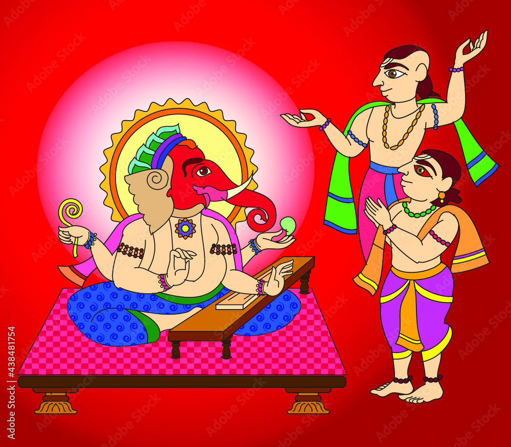 Vetor de Phad is Indian folk art. The paintings made for storytelling ...