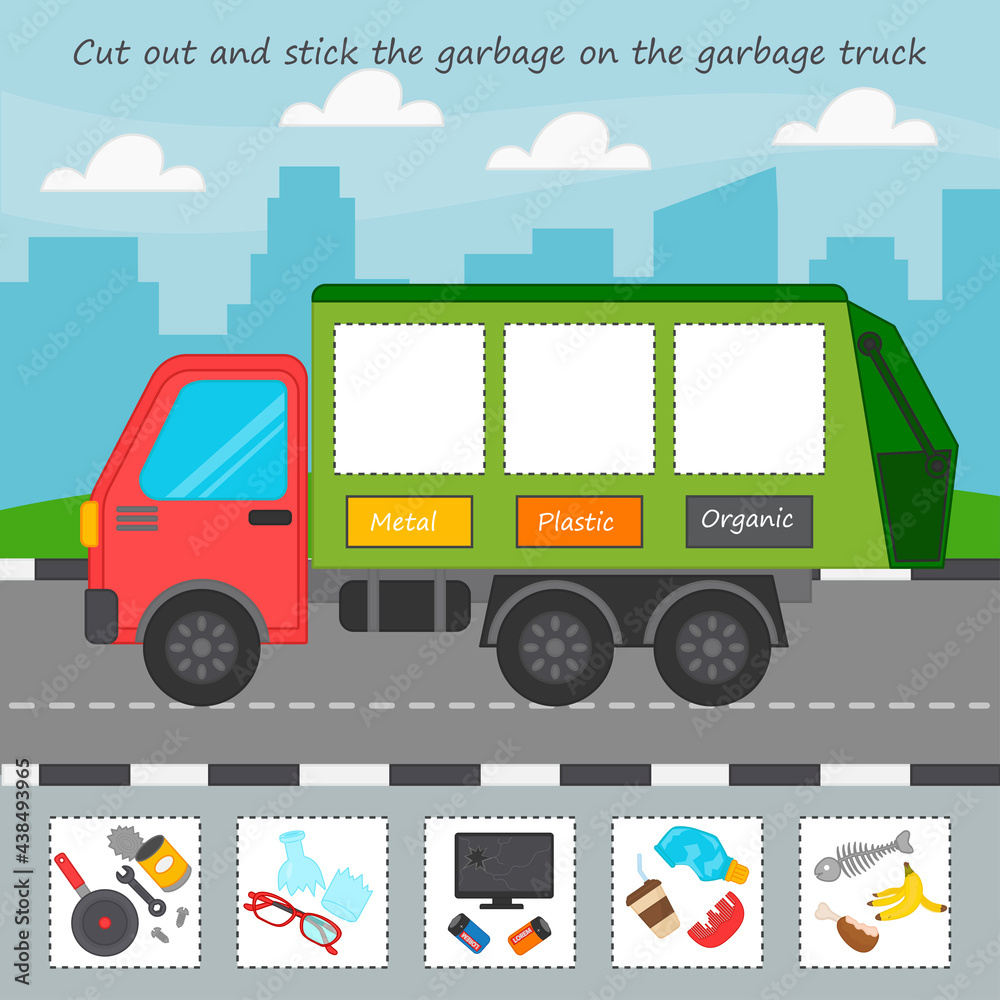 Game for kids. Eductaional children activity. Ecology theme. What kind ...