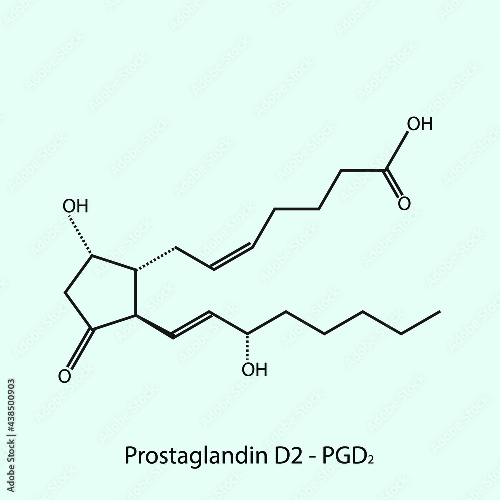 Prostaglandin D2 - Prostaglandin biomolecule molecular formula ...