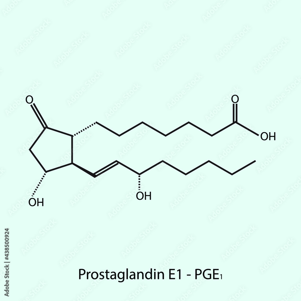 Prostaglandin E1 - Prostaglandin biomolecule molecular formula ...