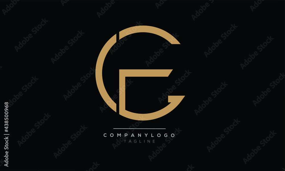 GE initials monogram letter text alphabet logo design Stock Vector ...