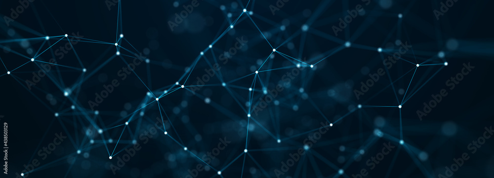 Abstract digital background of points and lines. Plexus. Big data ...