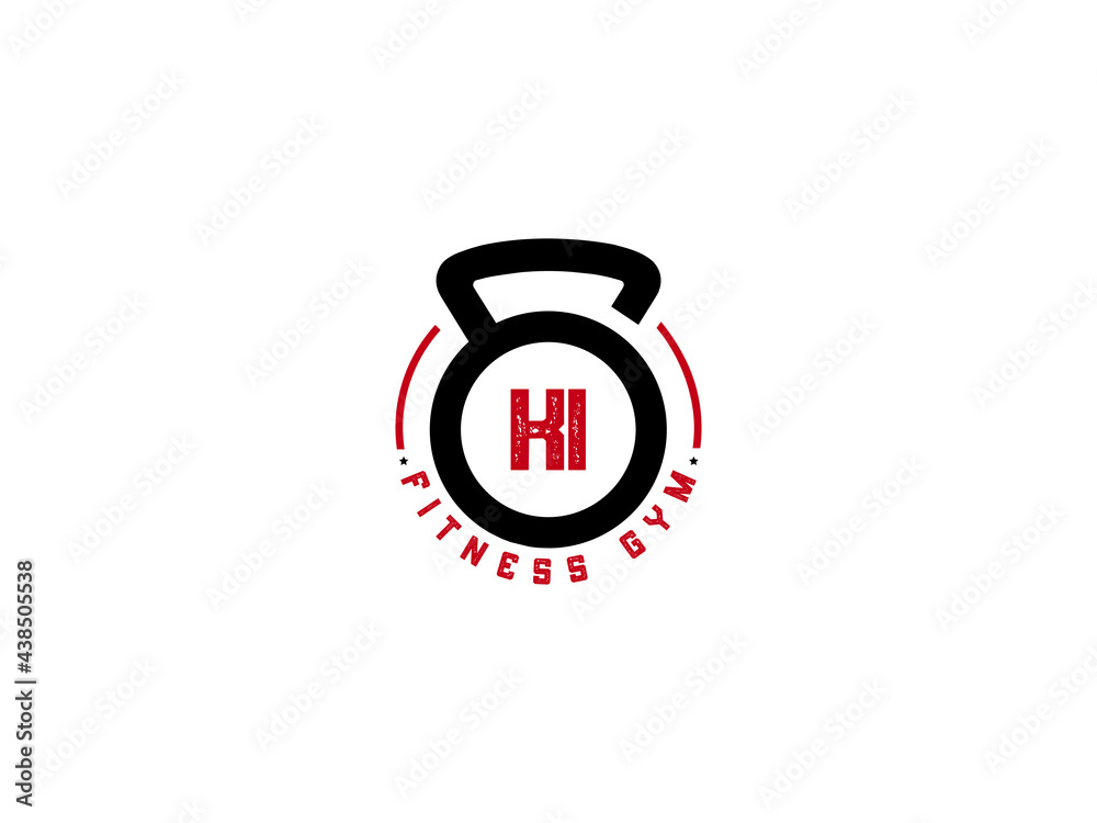 Letter KI Logo, Gym KI, fitness ki logo icon design Stock Vector ...