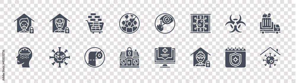 self isolation glyph icons on transparent background. quality vector ...