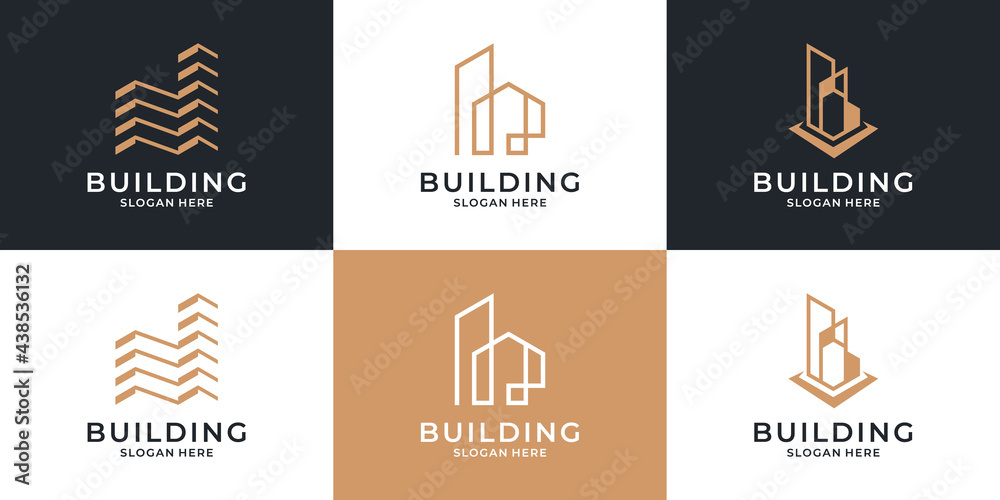 Set of building architecture logo template. Creative logo design ...