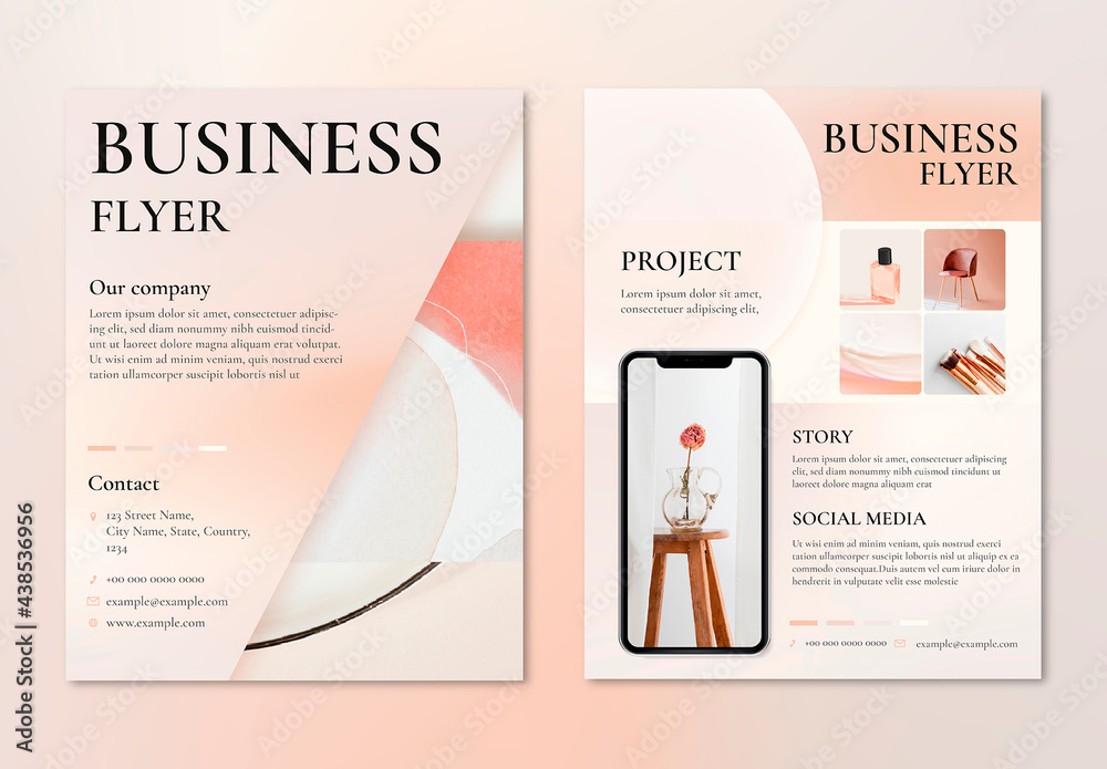 Editable Business Flyer Layout Stock Template | Adobe Stock