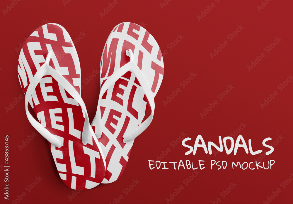 Editable Sandals Design Mockup Stock Template | Adobe Stock