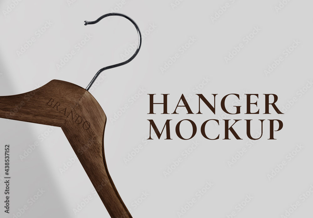 Editable Clothes Hanger Mockup Stock Template | Adobe Stock