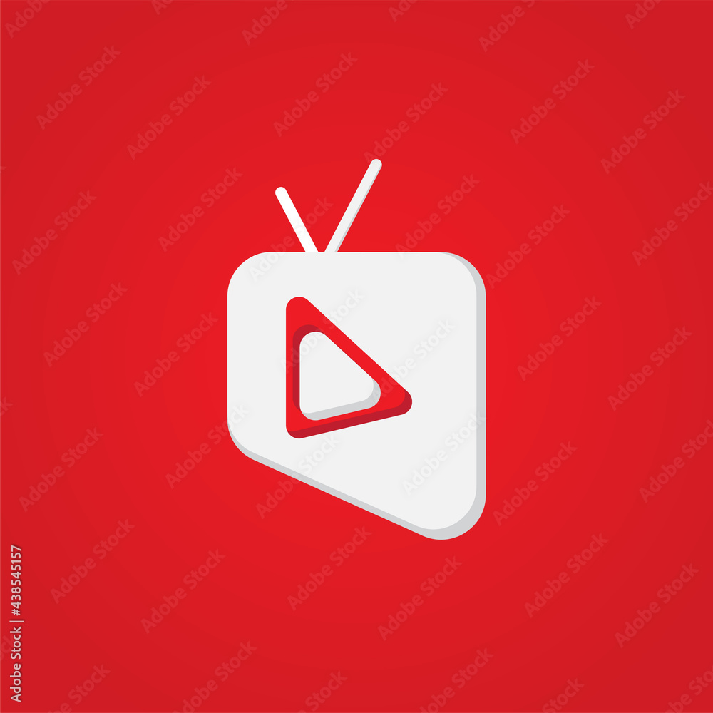 Online TV Channel Or Broadcasting Company Logo Concept. Pictorial Mark ...