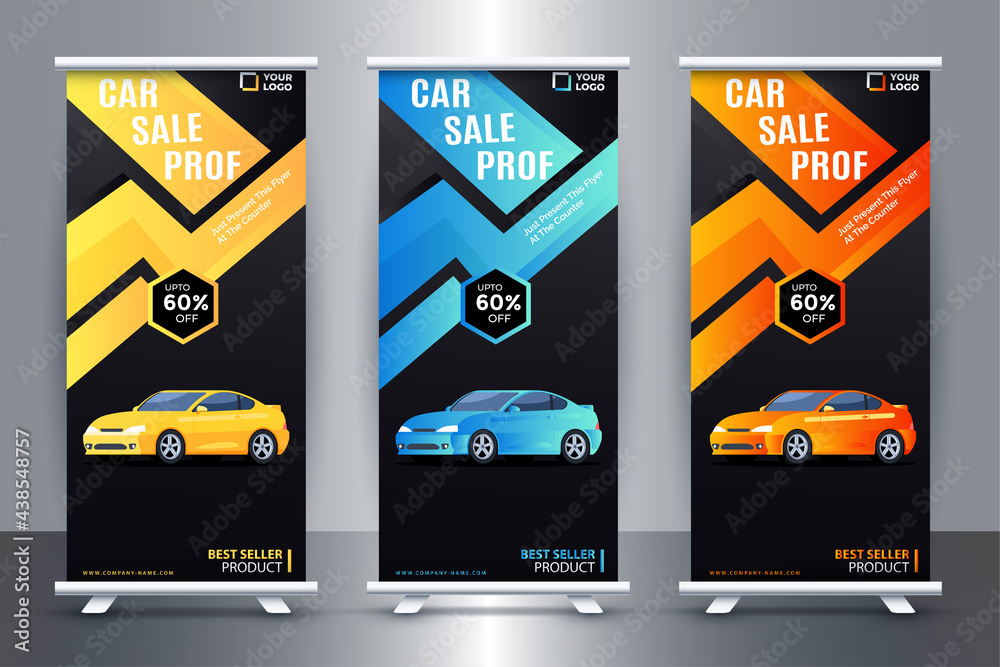 Roll Up Car Banner Design