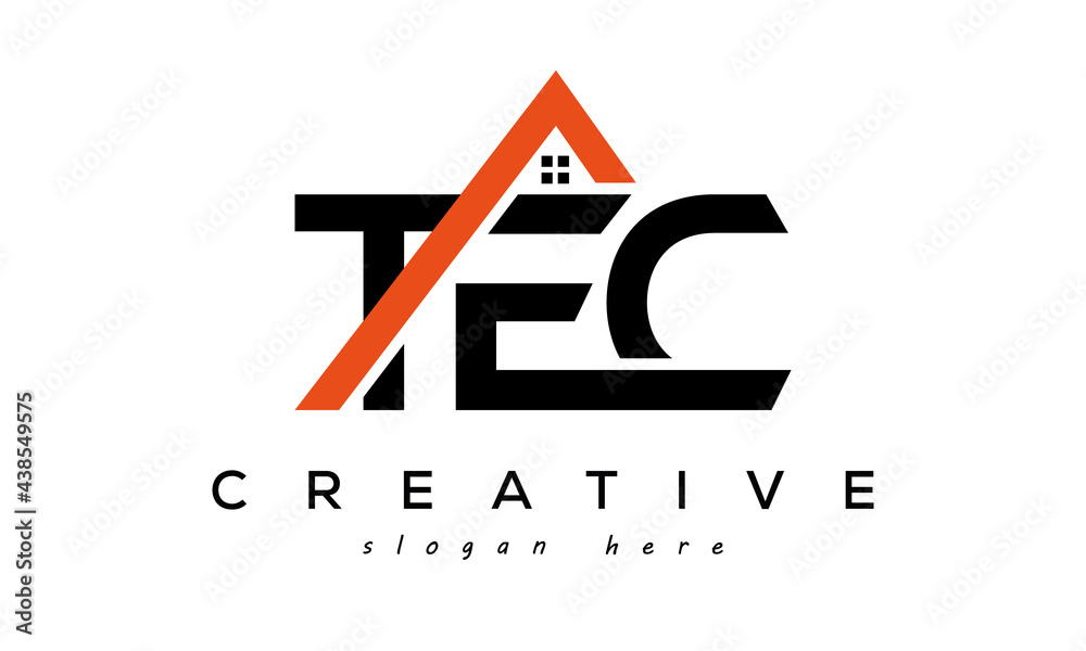 TEC letters real estate construction logo vector Stock Vector | Adobe Stock