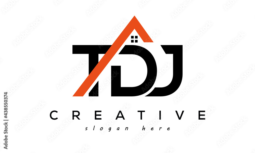 TDJ letters real estate construction logo vector Stock Vector | Adobe Stock