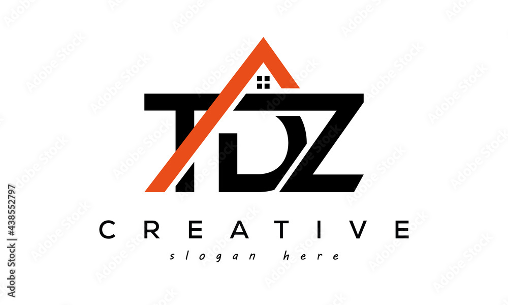 TDZ letters real estate construction logo vector Stock Vector | Adobe Stock