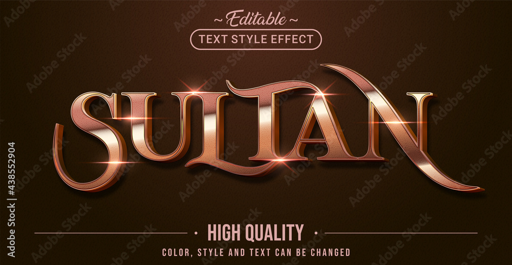 Poster Editable text style effect - Sultan text style theme ...