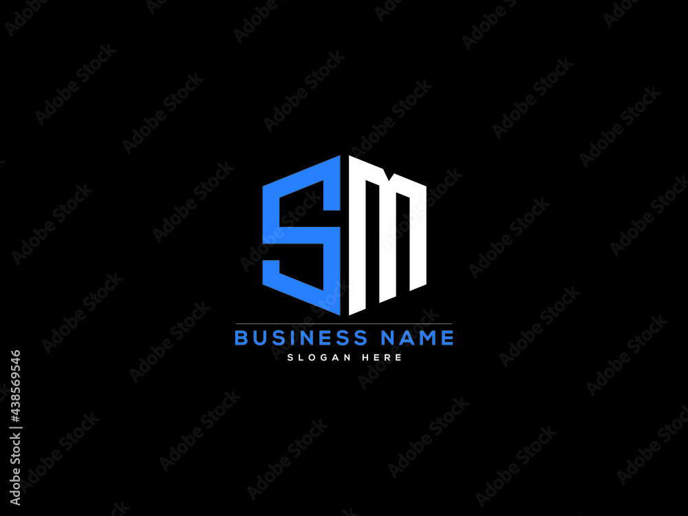 Letter SM Logo, creative sm logo icon vector for business Stock Vector ...