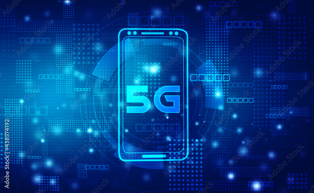 5G internet Network concept background, 5th generation of internet, 5G ...